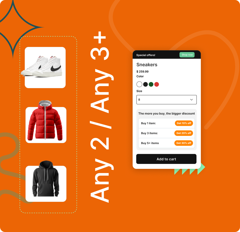 Volume Discount (Buy Any 2 or Buy Any 3+) – Demo Koala Online Store